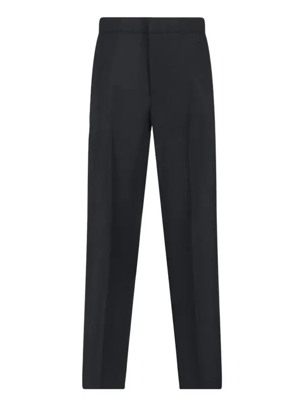 MAISON MARGIELA Pressed-seams Straight Leg Trousers - Black