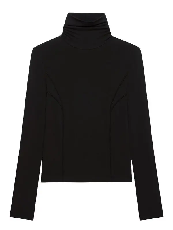 Givenchy Graphic Design Turtleneck Knit Jumper - Black