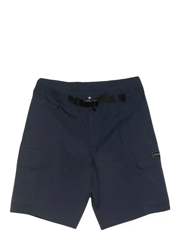 Duvetica Belted Cargo Shorts - Black