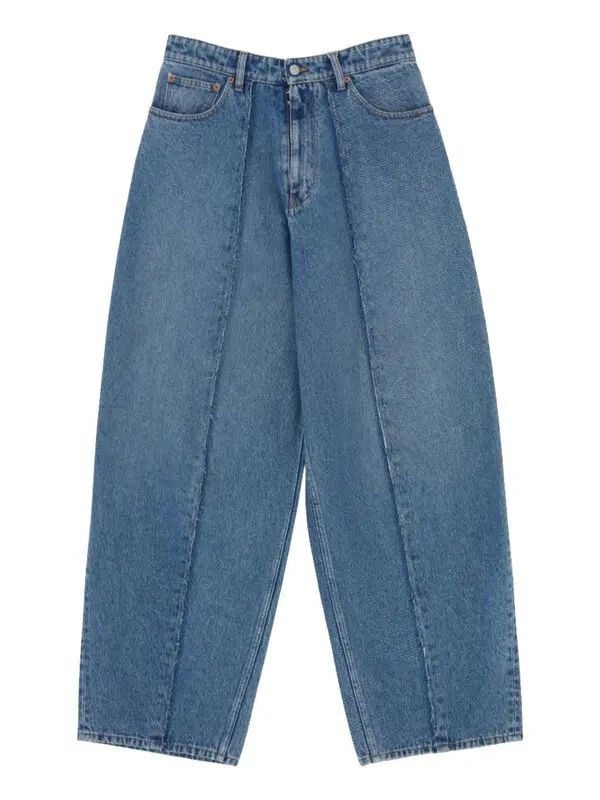 MAISON MARGIELA Wide-leg Jeans With Raw Seam Detail - Blue