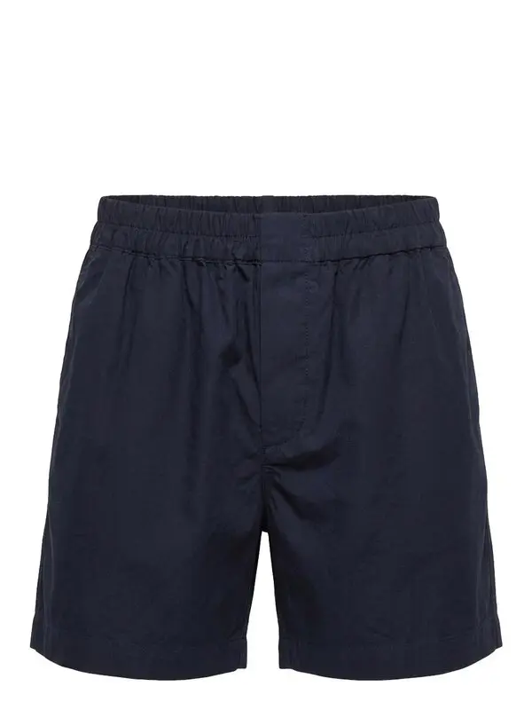 Gucci Embroidered Oxford Shorts - Navy Blue