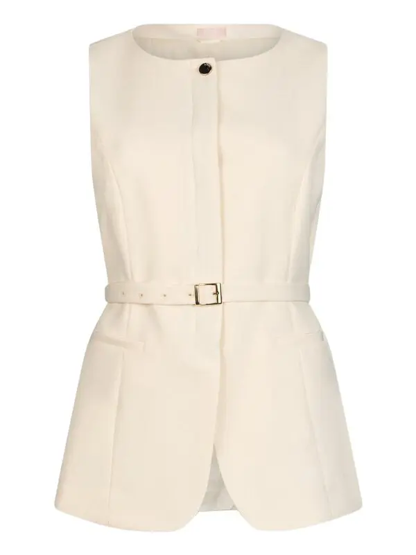 Liu Jo Belted Waistcoat - Cream
