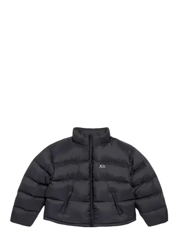 Balenciaga Lightweight Matte Nylon Puffer Jacket - Black