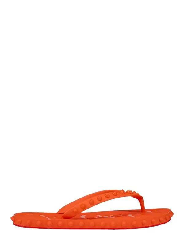 CHRISTIAN LOUBOUTIN Super Loubi Flip Sandals - Magma Color