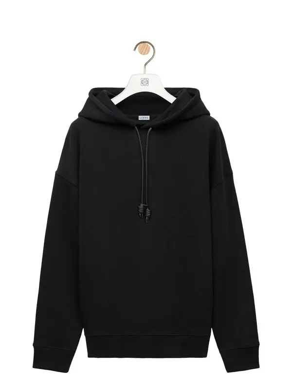Loewe Relaxed Fit Hoodie In Cotton - Black