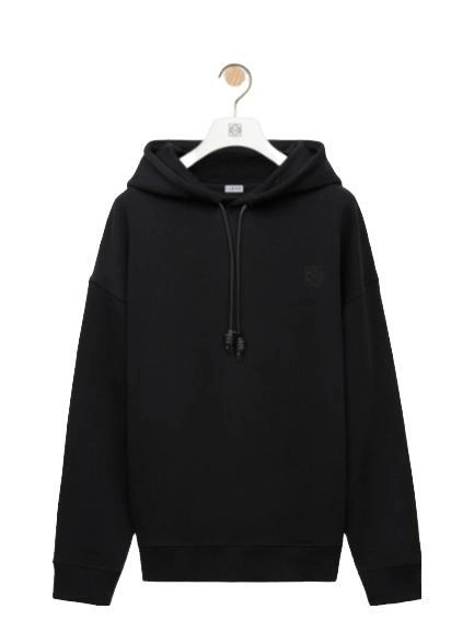 Loewe Long-sleeved Drawstring Hoodie - Black