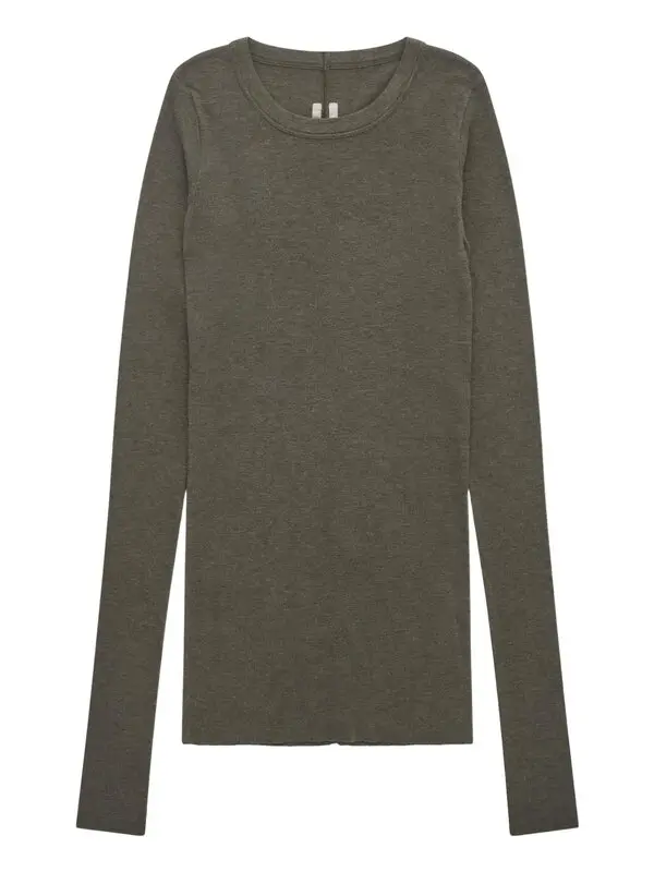 Rick Owens Long-sleeve T-shirt With Raw Edges - Green