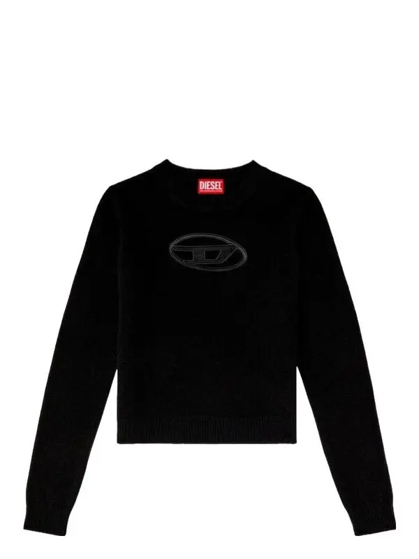 DIESEL® M-areesa Jumper With Oval D Logo Detail - Black