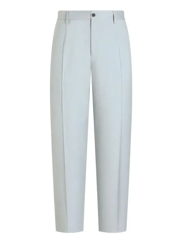 Dolce & Gabbana Shantung Viscose Trousers - Blue