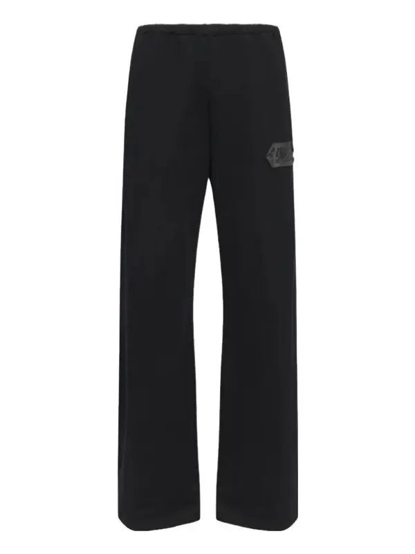 MAISON MARGIELA Patch Detail Drawstring Wide-leg Trousers - Balck