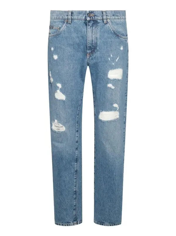 Dolce & Gabbana Distressed Denim Jeans - Blue