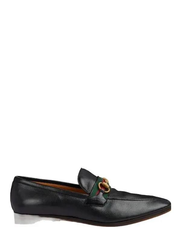 Gucci Horsebit Round Toe Loafers - Black