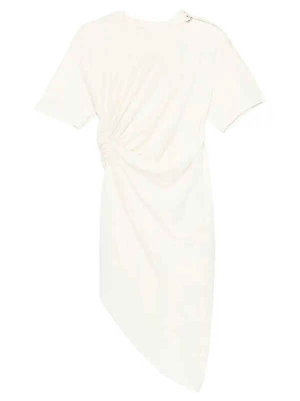 MUGLER Draped Asymmetric Dress - White