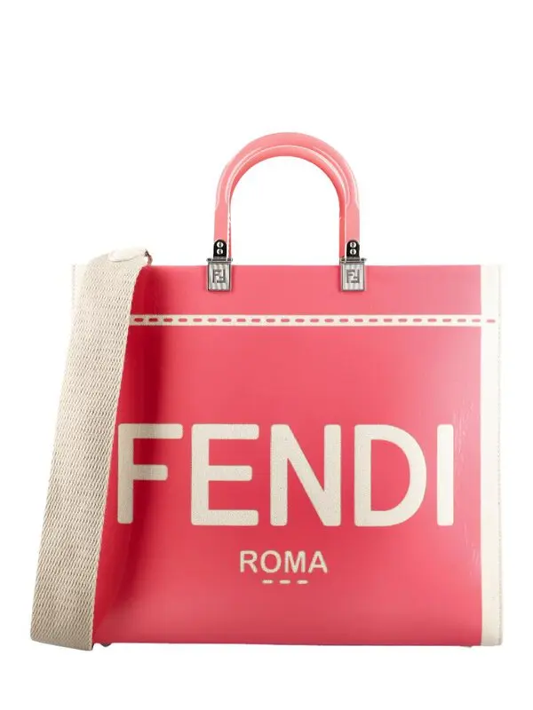 Fendi Sunshine Medium Tote Bag - Red
