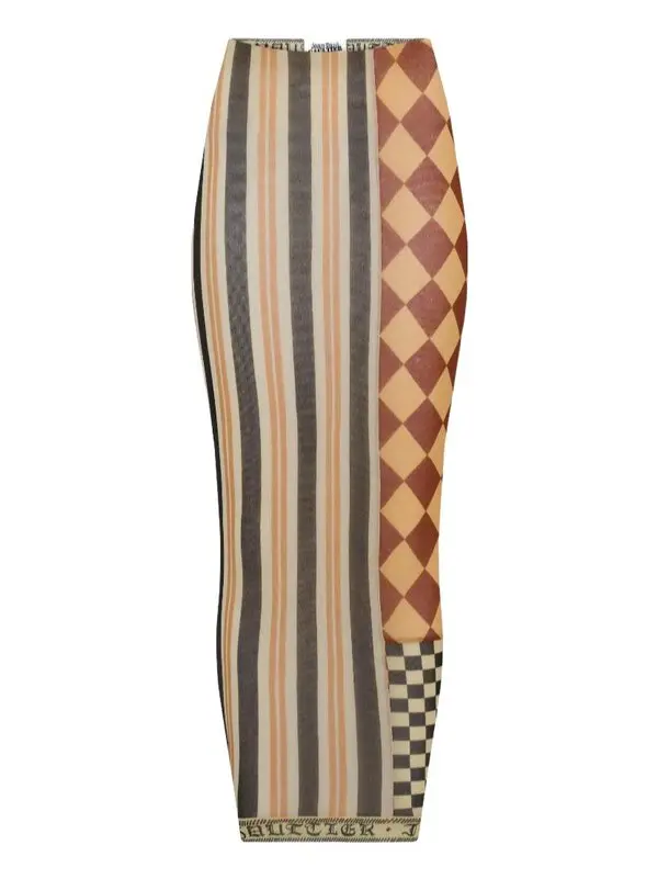 JEAN PAUL GAULTIER Patchwork Printed Maxi Skirt - Multi-color