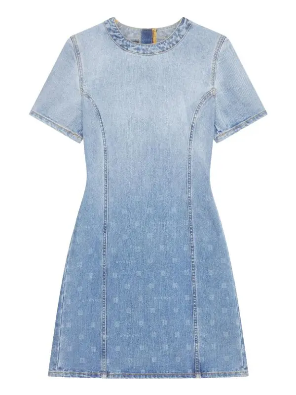 Givenchy Ombré-effect Denim Minidress - Medium Blue