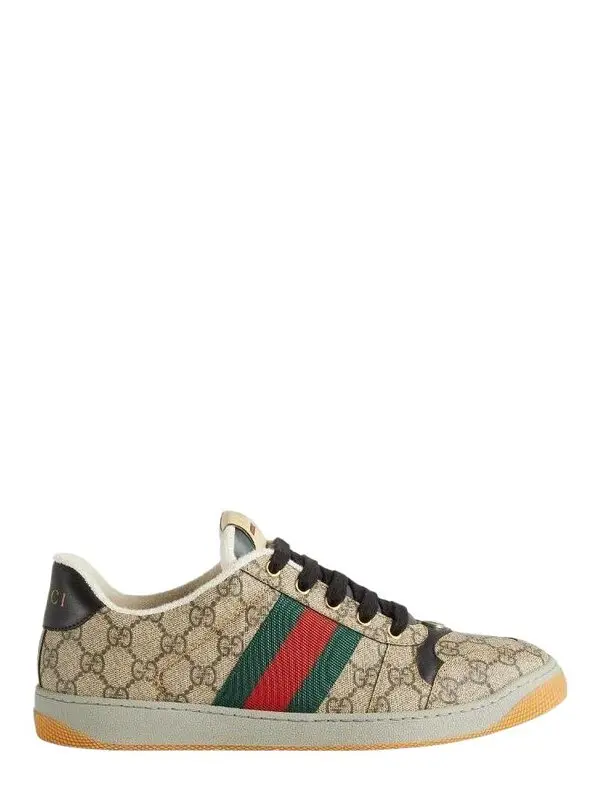 Gucci Screener Low-top Sneakers With Double G Detail - Multicolor
