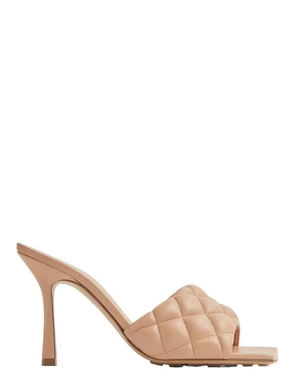 Bottega Veneta Padded Mule Sandals - Nude