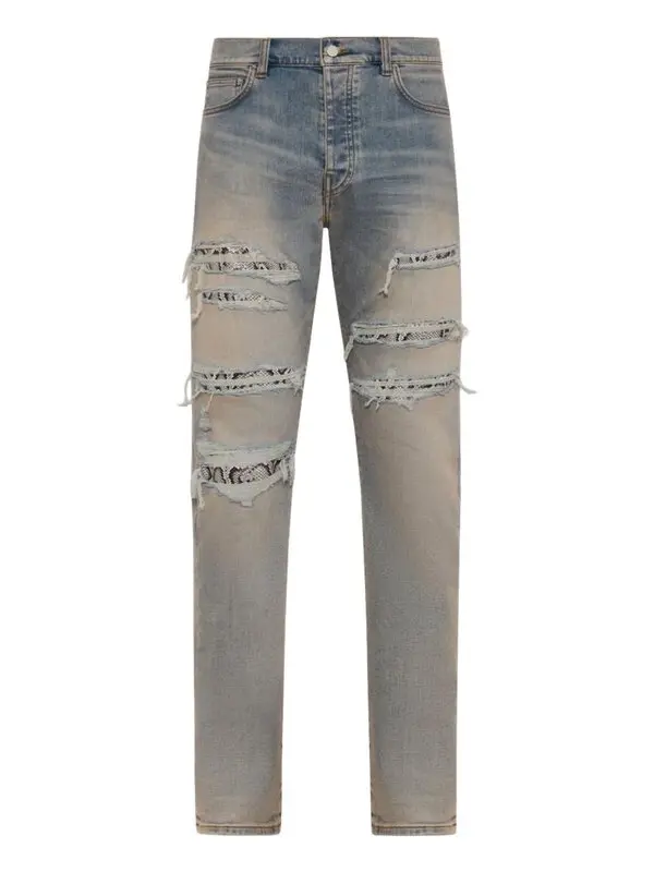Amiri Slim Fit Jeans With Vintage Effect - Antique Indigo