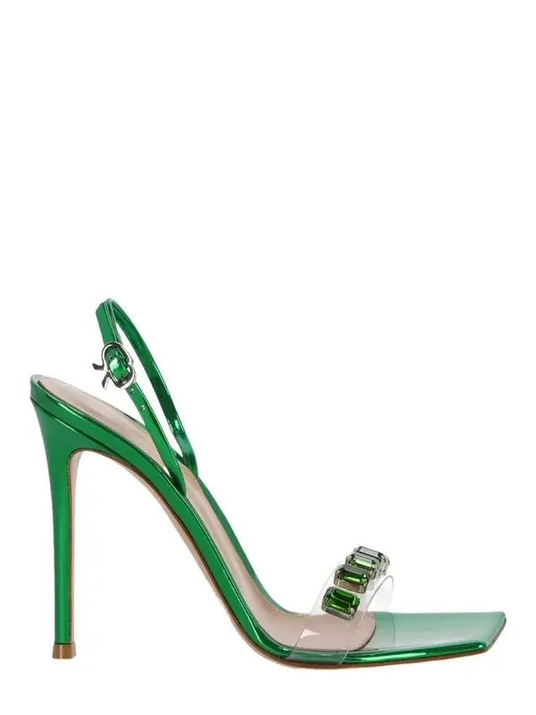 GIANVITO ROSSI Ribbon Candy Heeled Sandals - Green