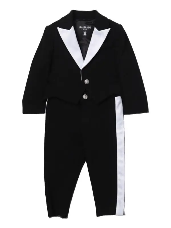 Balmain Two-tone Suit Set - Black