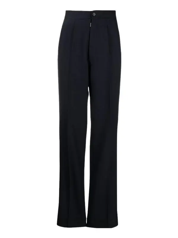 MAISON MARGIELA High-waist Pressed Crease Trousers - Black