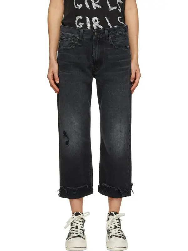 R13 Jeans With Belt Loops - Jake Black