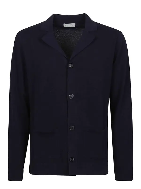 BALLANTYNE Buttoned Patch-pocket Cardigan - Black