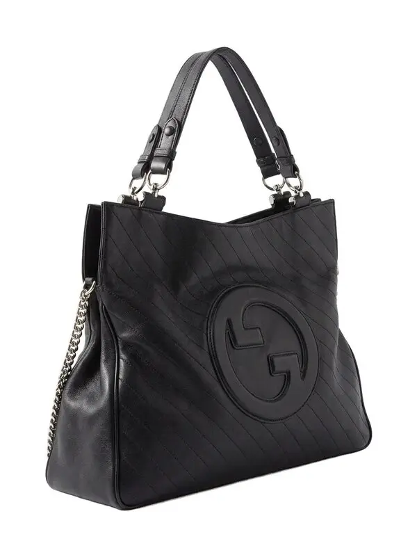 Gucci Interlocking G Top Handle Bag - Black