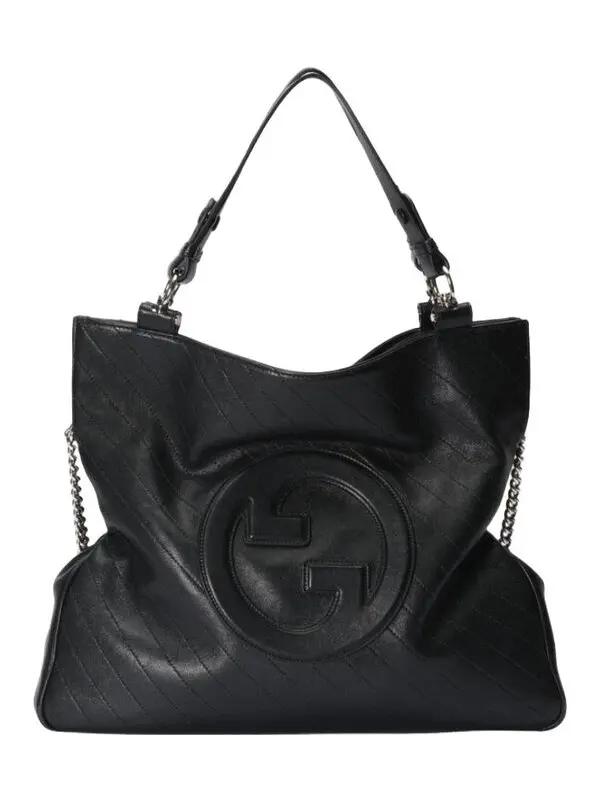 Gucci Interlocking G Top Handle Bag - Black