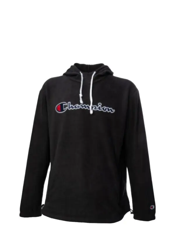 Champion Hooded Sweater With Logo - Black