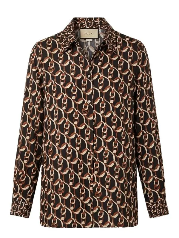 Gucci Chain Print Shirt - Black