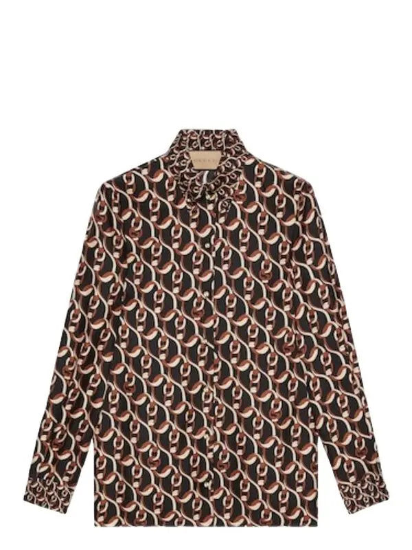 Gucci Chain Print Shirt - Black