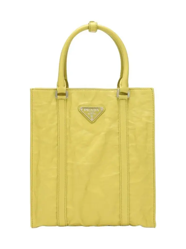 Prada Logo Shoulder Bag - Citrus Yellow