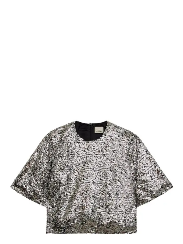 Isabel Marant Étoile Helga Sequin Embellished Sweater - Silver