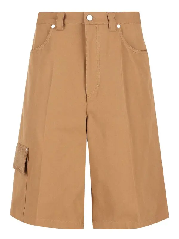 Gucci Gg Monogram Cargo Shorts - Camel