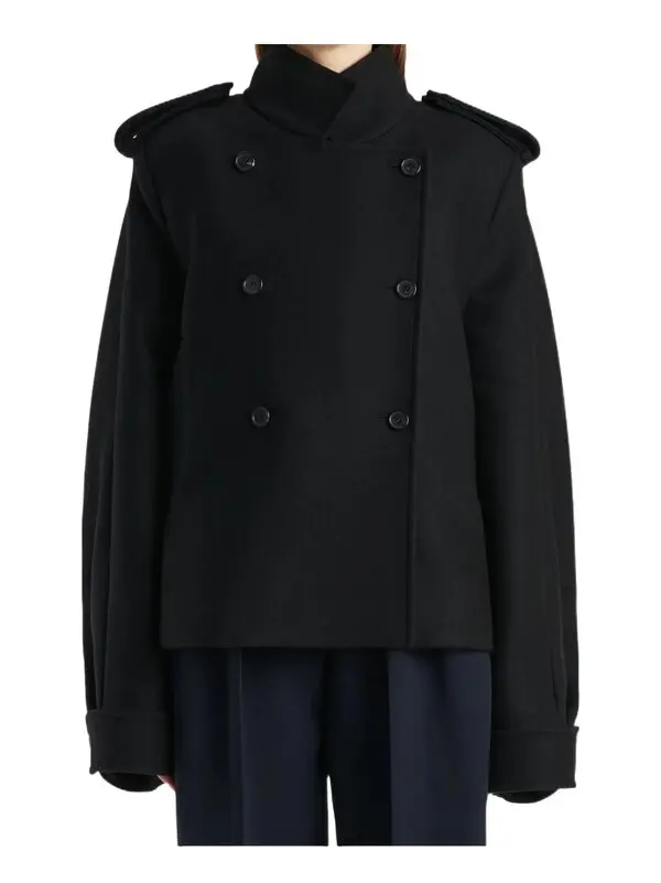 Khaite Long-sleeved Stand-up Collar Jacket - Black