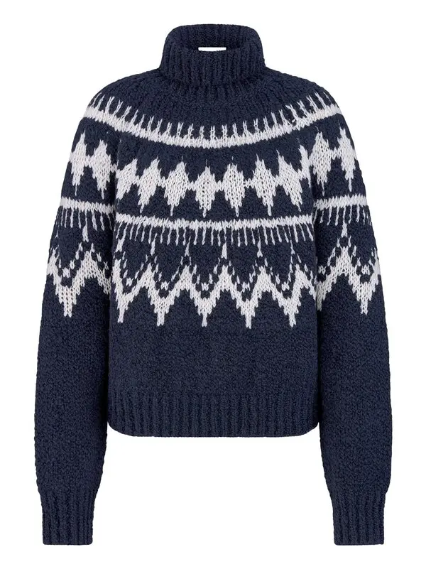 Dior Turtleneck Sweater - Navy Blue