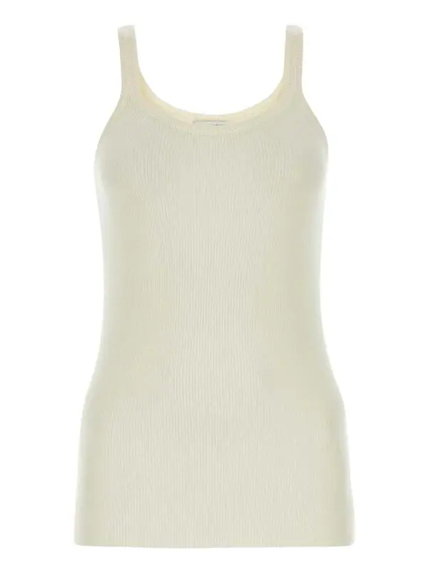 Bottega Veneta Ribbed Tank Top - White