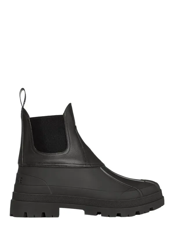Celine Riley Ankle Boot In Calfskin - Black