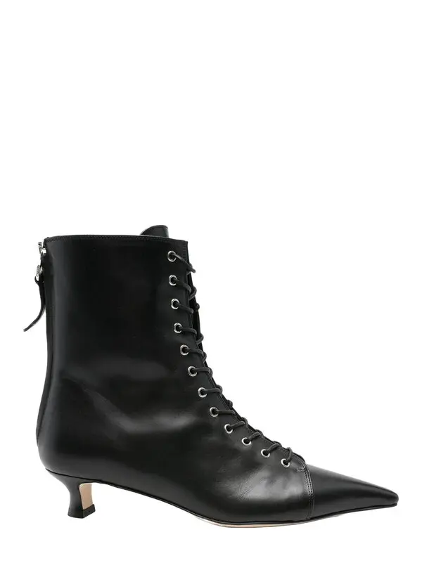 AeydĒ 40mm Trixi Lace-up Pointed-toe Boots - Black