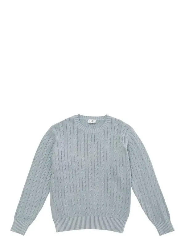 IL GUFO Cable-knit Organic Cotton Jumper - Gray