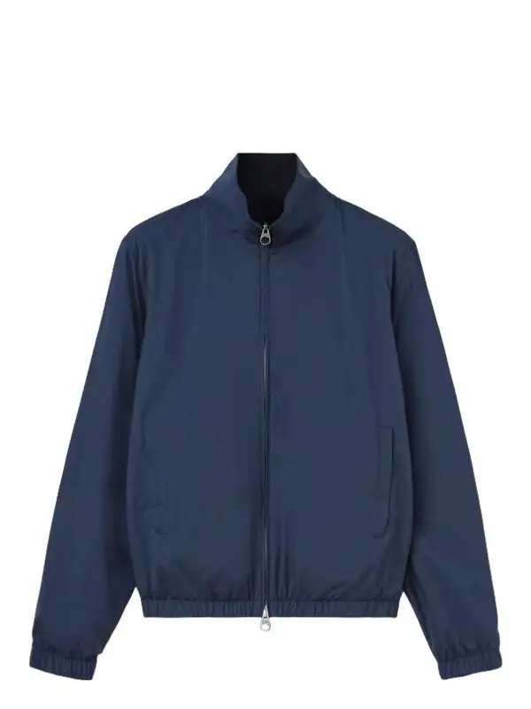 Loro Piana Stand Collar Zip-front Jacket - Navy Blue