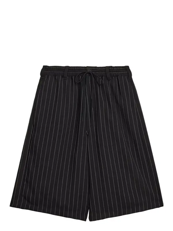 Y3 Pinstripe Sport Uniform Shorts - Black