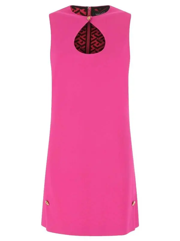 Versace Sleeveless Cut-out Dress - Pink