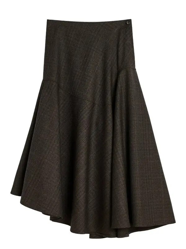 Our Legacy Plaid Long Skirt - Black