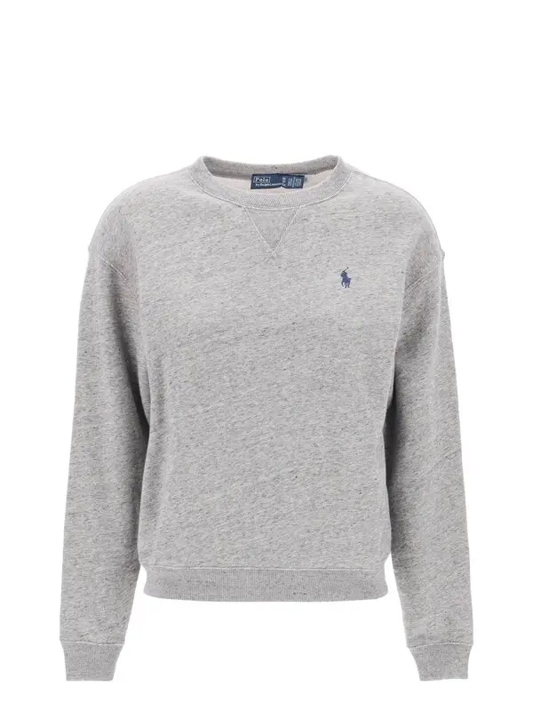 Polo Ralph Lauren Crewneck Sweatshirt With Logo - Gray