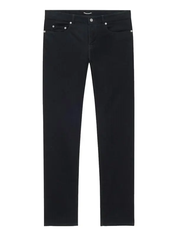 Saint Laurent Low-rise Corduroy Pants - Deep Faded Black