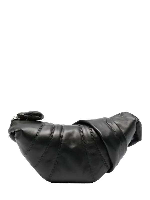 LEMAIRE Small Croissant Knotted Shoulder Bag - Black