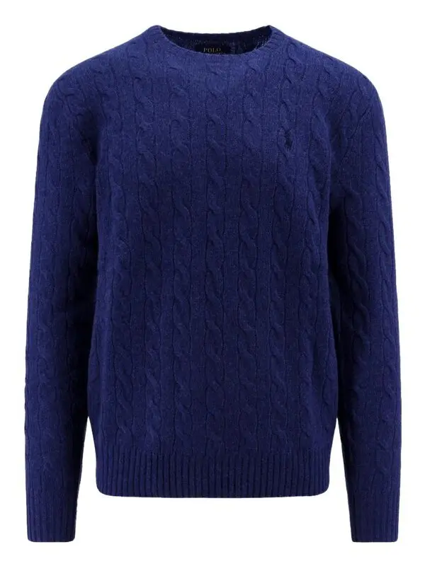 Polo Ralph Lauren Cable-knit Embroidered Jumper - Blue